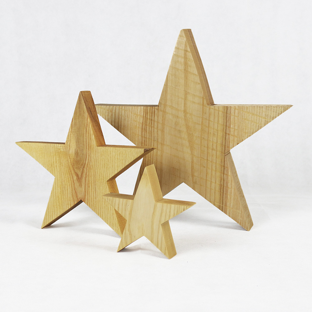 3er Set Holzsterne | Esche - Hinum und Herum